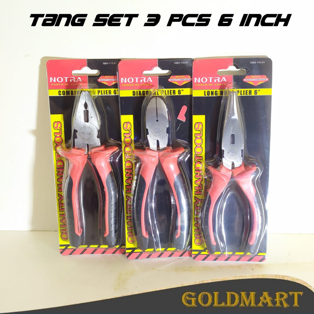 Jual Tang Set 3 pcs Original Notra Tang Kombinasi, Potong, Lancip ...