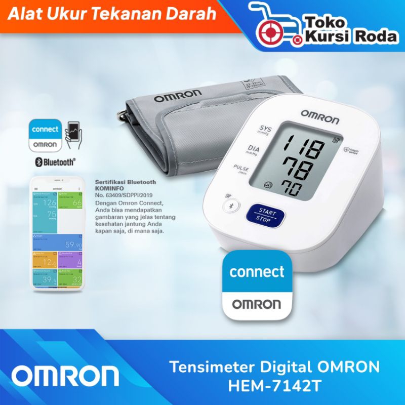 Jual OMRON Tensimeter Digital HEM-7142T2 Konektivitas Bluetooth ...