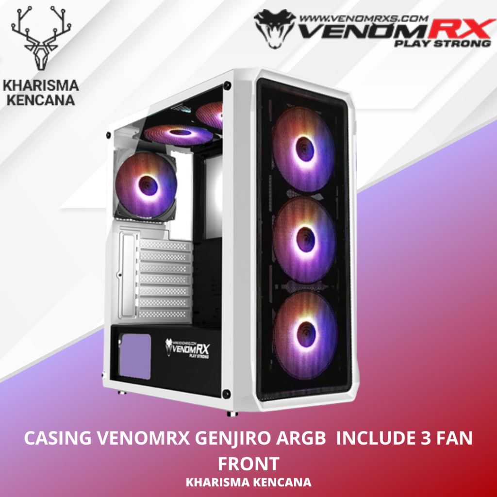 Jual CASING VENOMRX GENJIRO ARGB INCLUDE 3 FAN FRONT | Shopee Indonesia