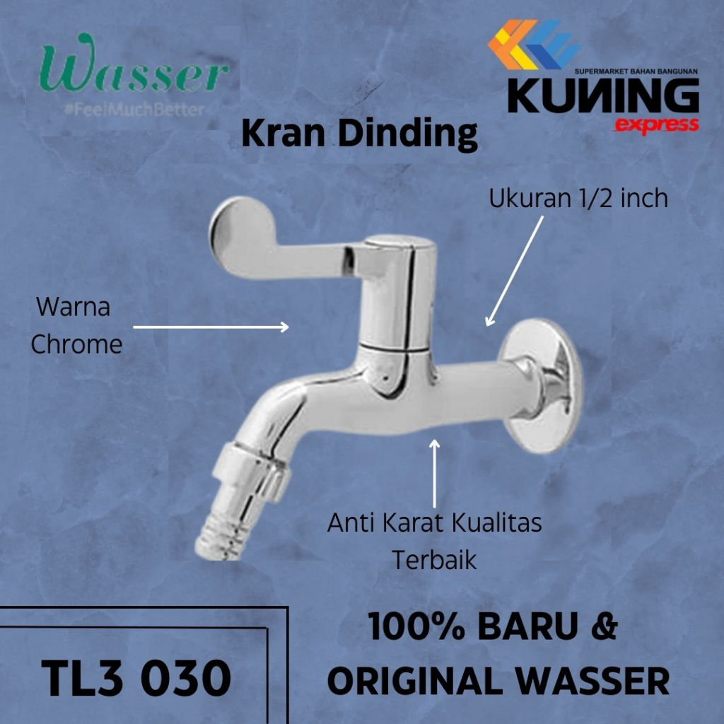 Jual KRAN AIR // KRAN TAMAN // KRAN TEMBOK DINDING // WASSER KRAN TL3 ...