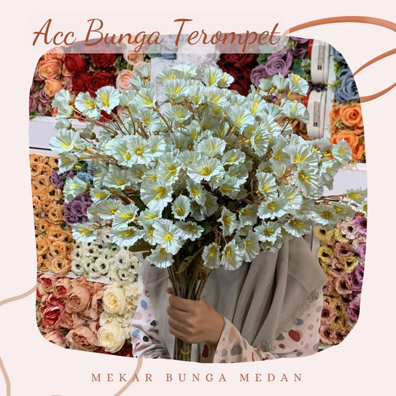 Jual (M 172) - BUNGA ARTIFISIAL ACC BUNGA TEROMPET x15 Dekorasi Bunga ...
