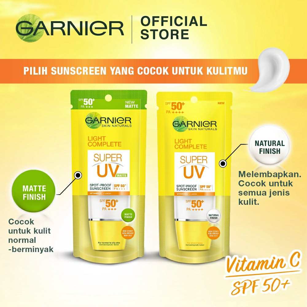 Jual Garnier Bright Complete Super UV Spot Proof SPF 50+ PA ...