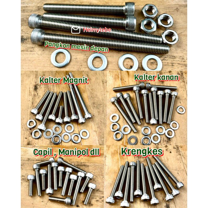 Jual Baut L tiger baut L full mesin cb gl mp tiger baut mesin cb gl mp tiger stenlis baut motor ...