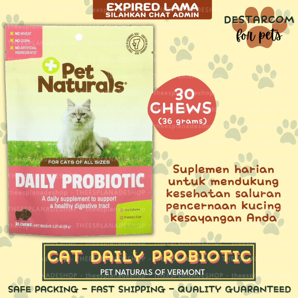 Jual PET NATURALS OF VERMONT Cat Daily Probiotic Pencernaan Kucing 30 ...