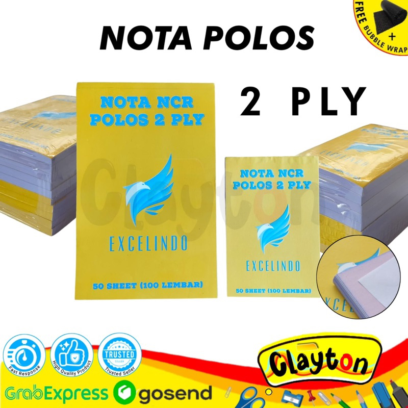 Jual Nota Kosongan Polos Besar Kecil Rangkap 2 PLY NCR / Buku Nota ...