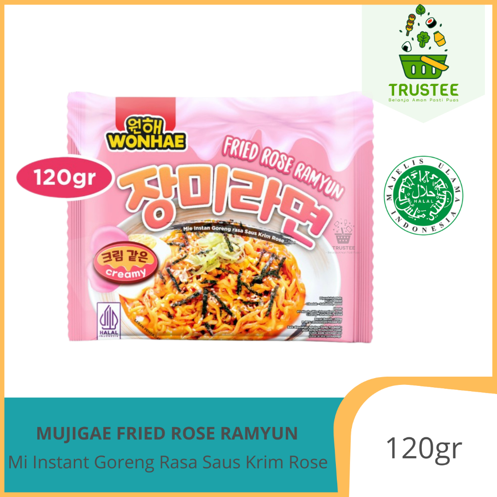 Jual Mujigae Wonhae Fried Rose Ramyun Creamy / Mi Instant Rose Halal ...