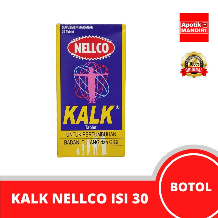 Jual KALK NELLCO ISI 30 TABLET / SUPLEMEN KALSIUM PERTUMBUHAN ANAK, IBU ...