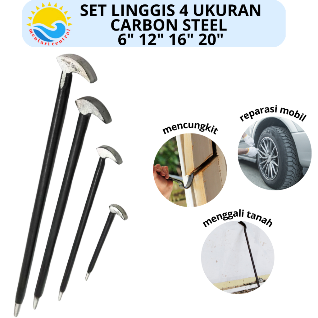 Jual LINGGIS KUBUT 6 inchi 12 inchi 16 inchi 20 inchi Panjang / Linggis ...