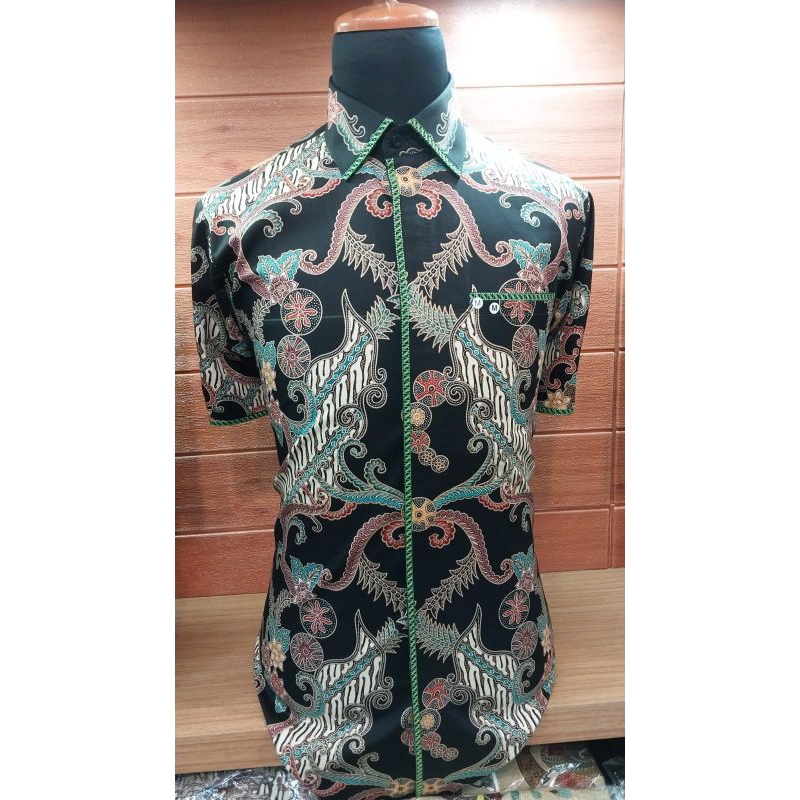 Jual KEMEJA BATIK SMOCK LENGAN PENDEK KATUN SILK ATBM SUTRA PREMIUM ...