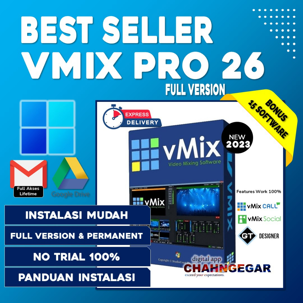 Jual vMix Pro 26 Full Version Lisensi Lifetime vMix Video Call, GT Designer, Social Work Video ...