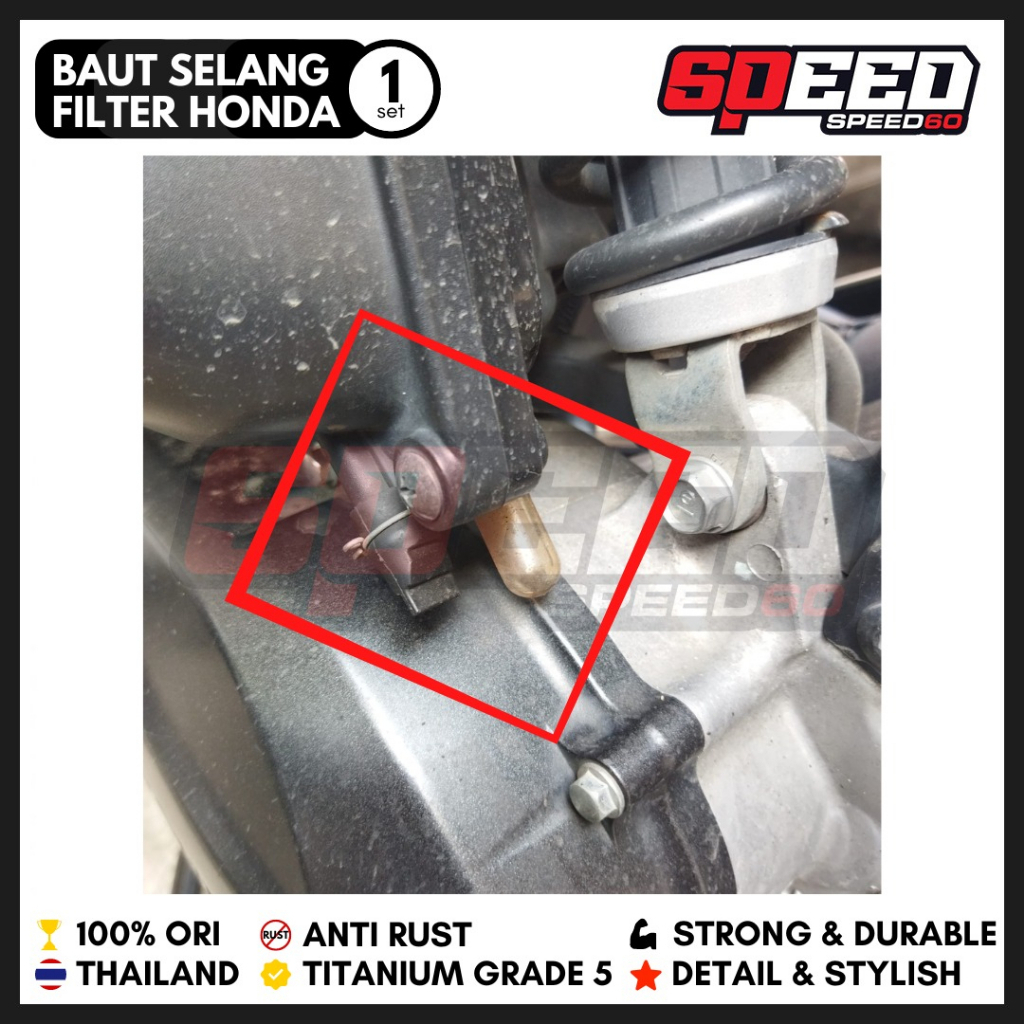 Jual Baut Selang Filter Honda Vario Beat Scoopy PCX ADV Baut Titanium Grade 5 Thailand King Nut ...