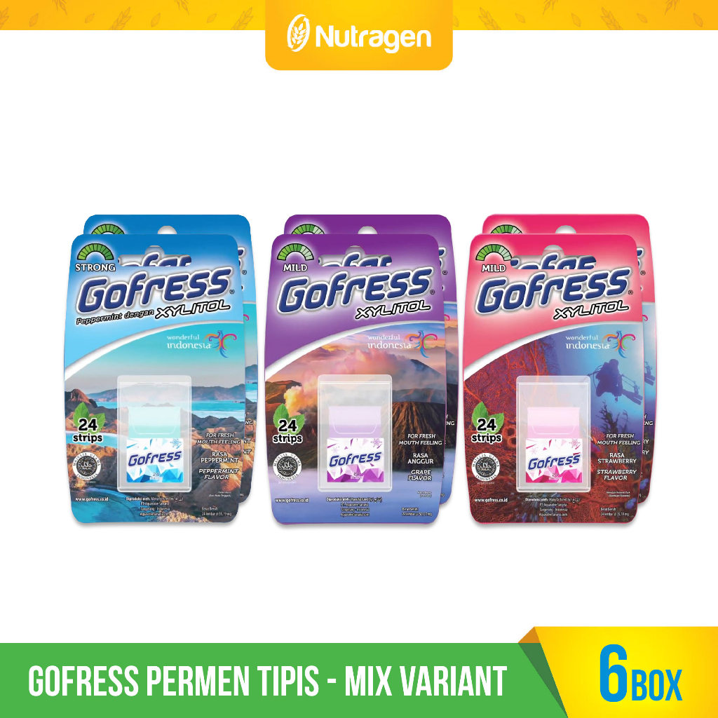 Jual Gofress Permen Tipis Penyegar Nafas Mix Variant (6 pcs) | Shopee ...