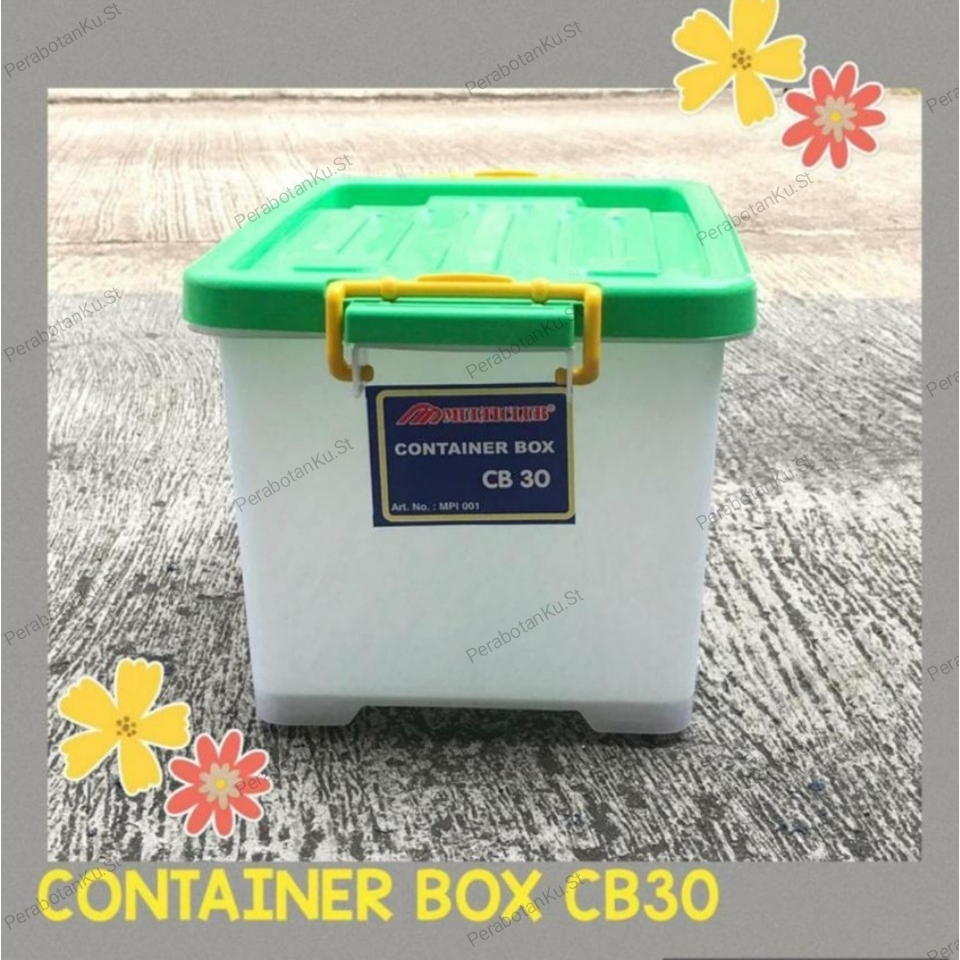 Jual CONTAINER BOX 30 LITER + RODA / KOTAK PENYIMPANAN / STORAGE BOX ...