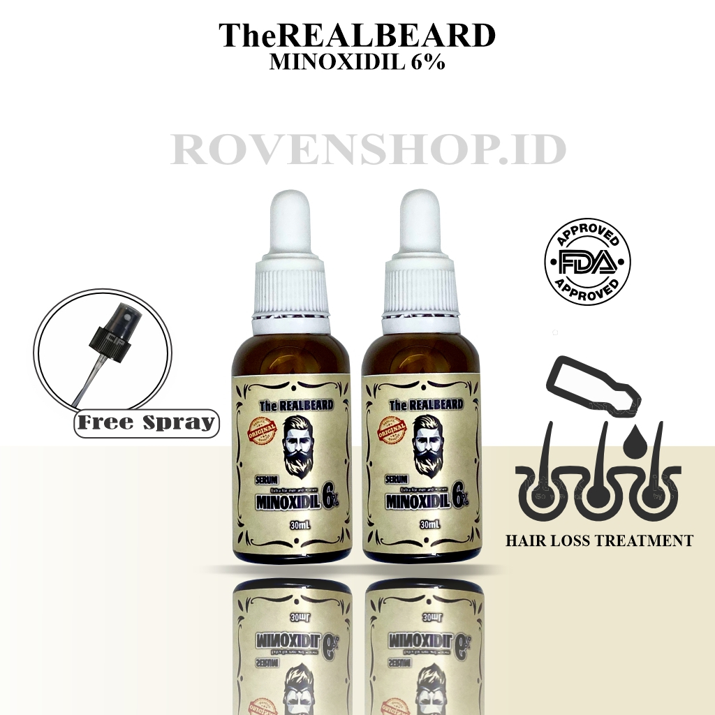 Jual [Free Spray] 2 Botol Minoxidil Penumbuh Rambut, Brewok, Kumis ...