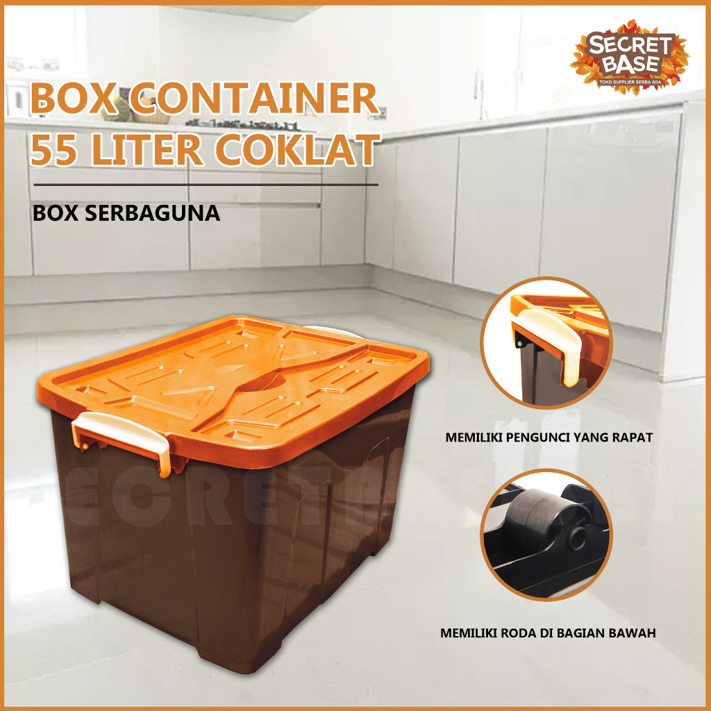 Jual BOX CONTAINER 55 LITER + RODA - Kontainer Box Plastik / Container ...