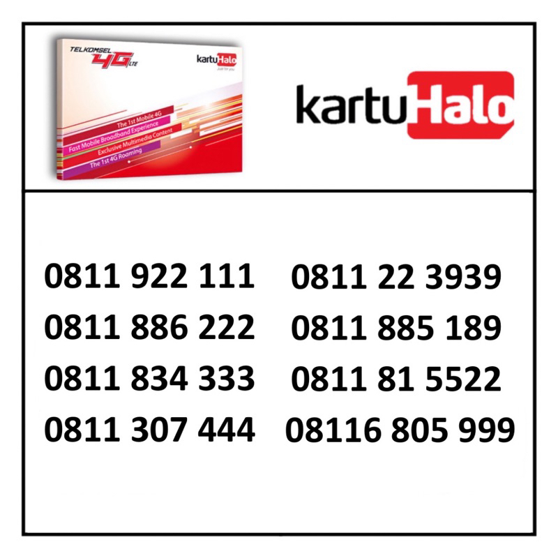 Jual Kartu Halo 10 Digit Triple Kwartet | Shopee Indonesia