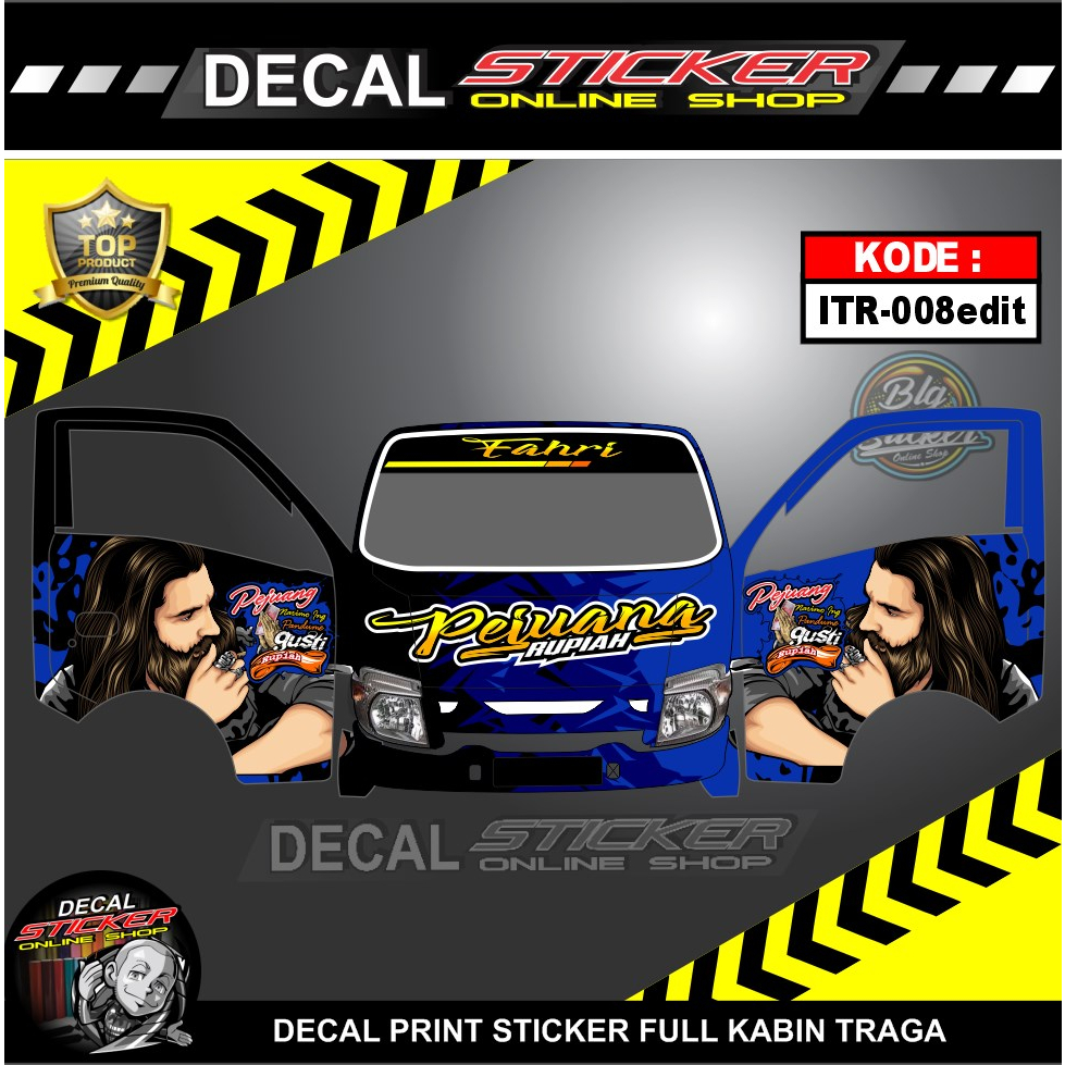 Jual STIKER MOBIL PICKUP TRUCK ISUZU TRAGA FULL KABIN DECaL PRINT ...