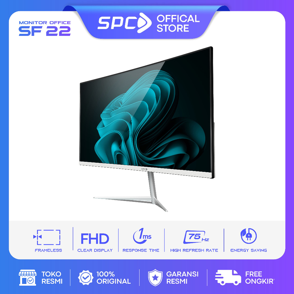 Jual Monitor office SPC SF 22 inch frameless full hd | Shopee Indonesia