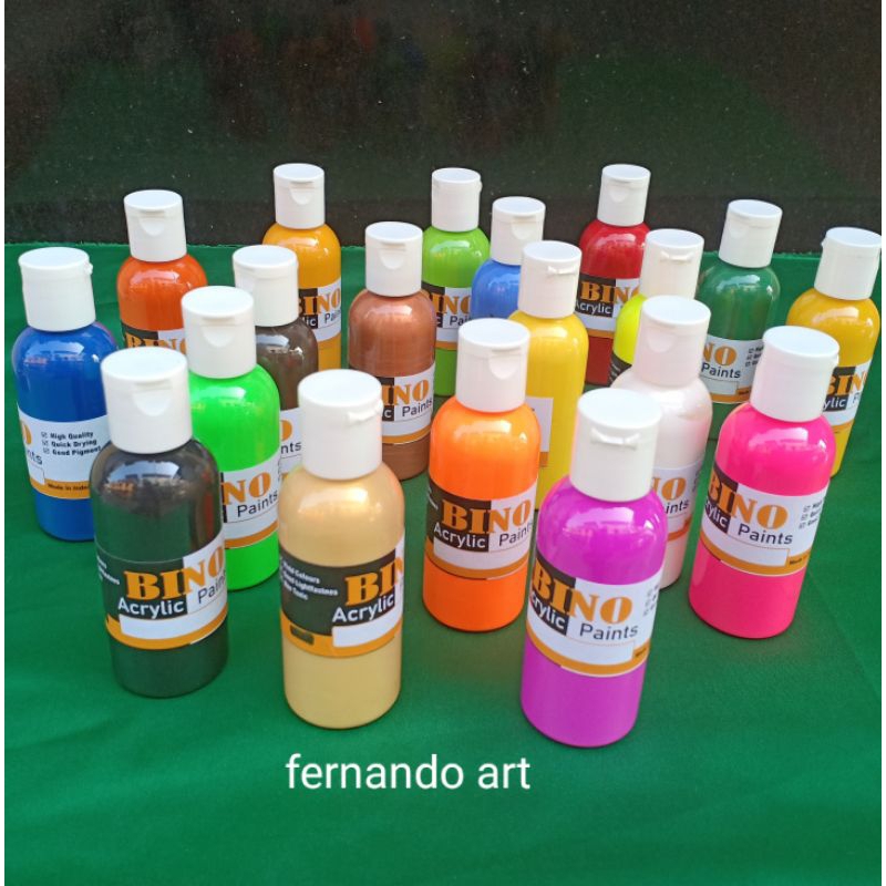 Jual Acrylic Paint Bino @60ml / Cat Akrilik Bino @60ml | Shopee Indonesia