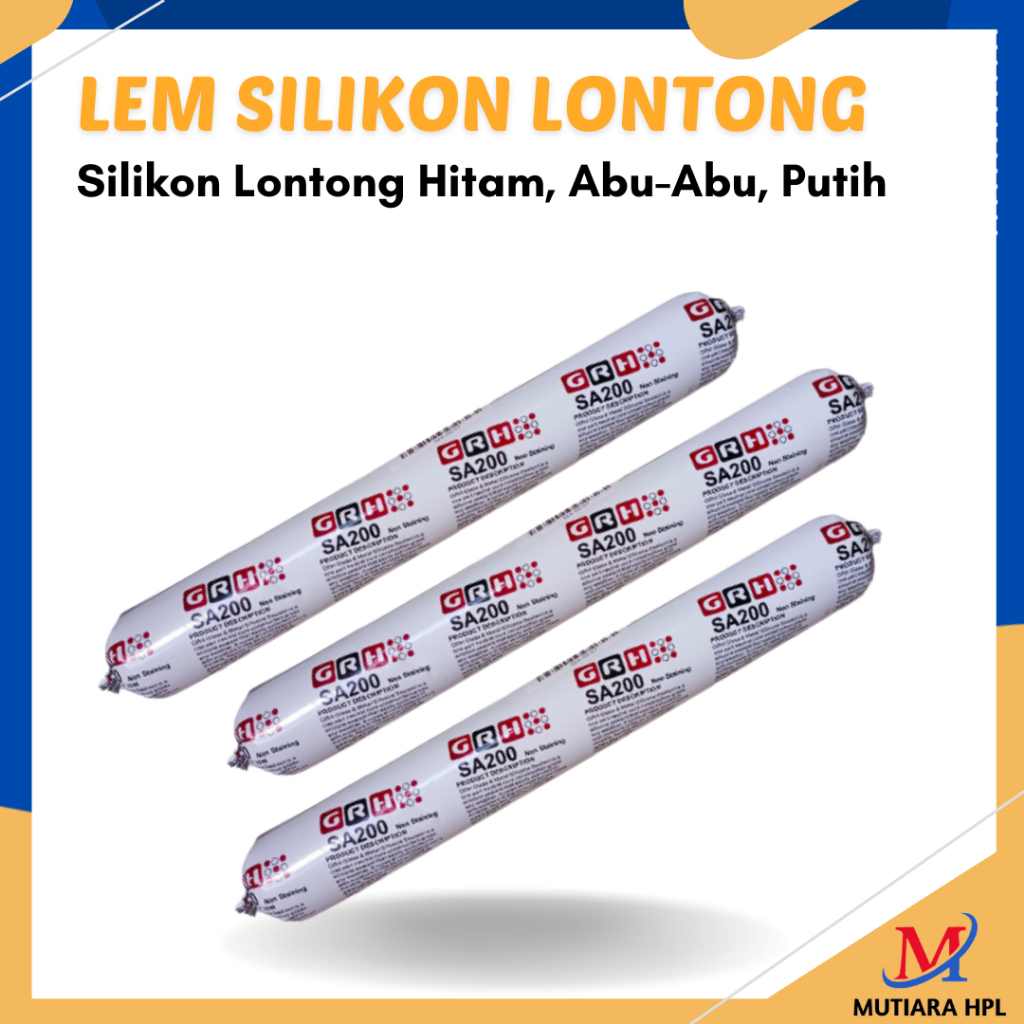 Jual Lem Sealant Silikon Sosis / Silikon Lontong 600ml Warna Putih, Abu ...