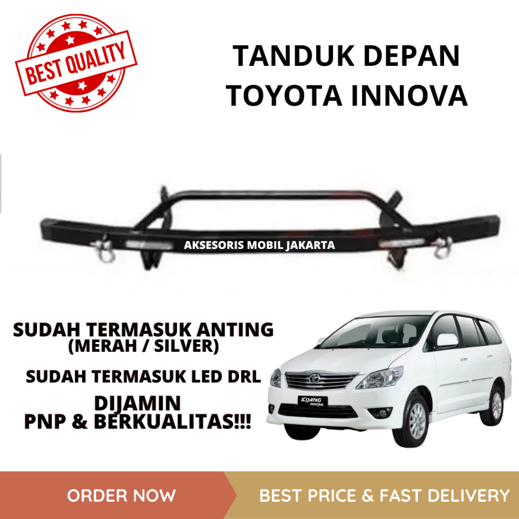 Jual TANDUK DEPAN MINI INNOVA ARB BESI PELINDUNG BUMPER DEPAN MOBIL ...