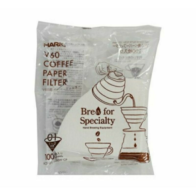 Jual Hario Brew For Specialty Coffee Filter 01 VCF-01-100W-CP | Shopee Indonesia