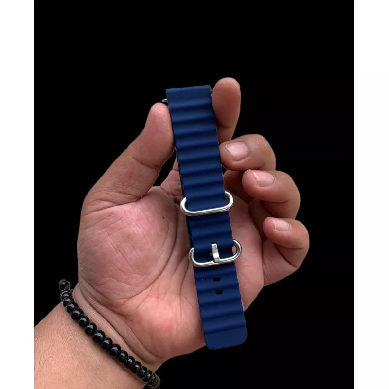 Jual tali jam tangan silicone smart watch model gelombang 22mm | Shopee ...