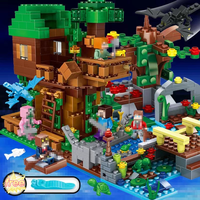 Jual My world Mainan Balok Sets Bangunsusun Model Anak Puzzle Minecraft ...