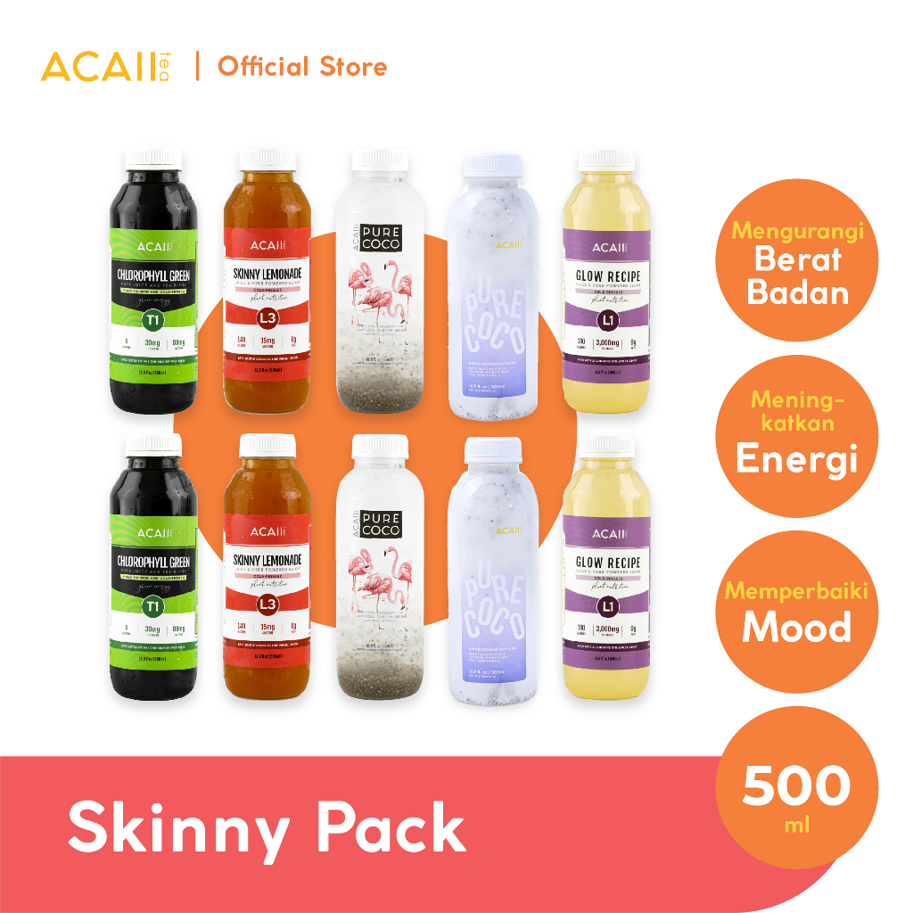 Jual Acaii Tea Skinny Pack (10x500ml) | Shopee Indonesia