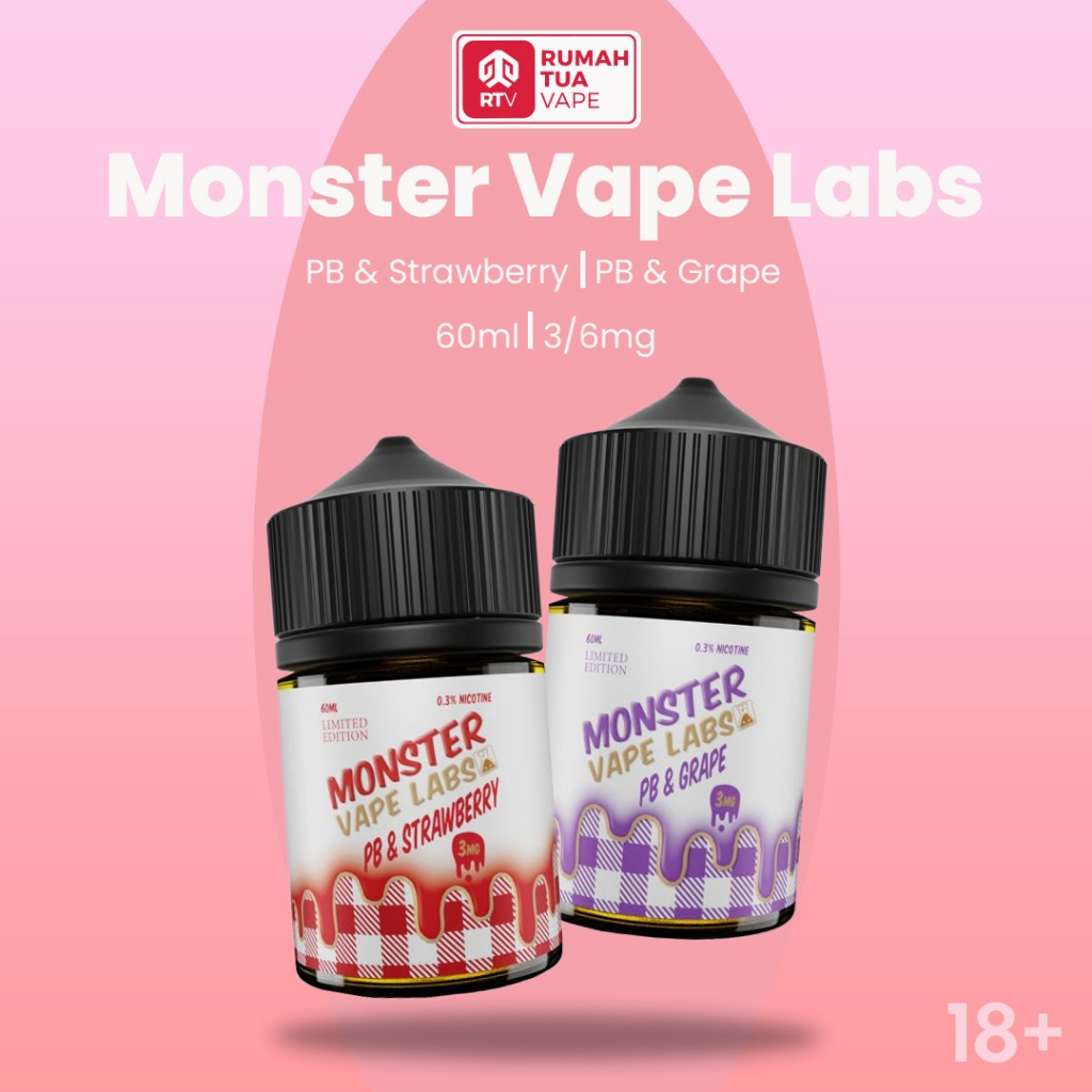 Jual MONSTER VAPE LABS PB SERIES 3MG 6MG 60ML PREMIUM LIQUID VAPE ...