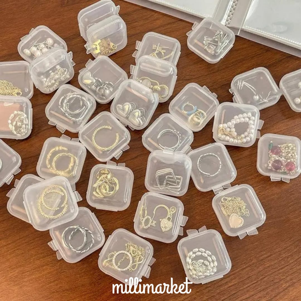 Jual [MILLI] KOTAK PLASTIK KECIL TRANSPARAN /Tempat Penyimpanan / mini ...