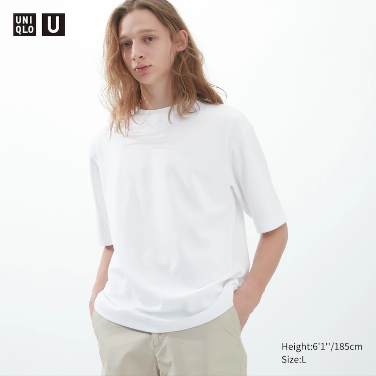 Jual Uniqlo U AIRism Cotton Crew Neck Oversize T-Shirt | Shopee Indonesia