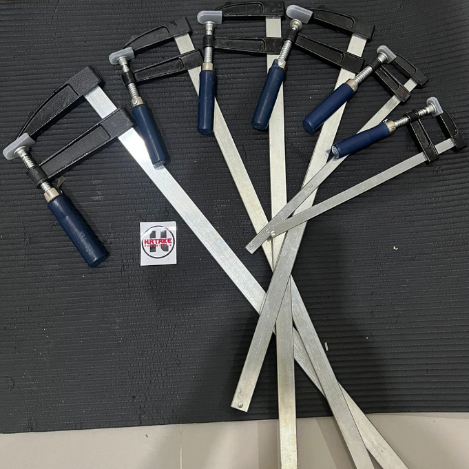 Jual Clamp F Penjepit Kayu 5x25 cm Gagang Kayu Klem F Alat Penjepit ...