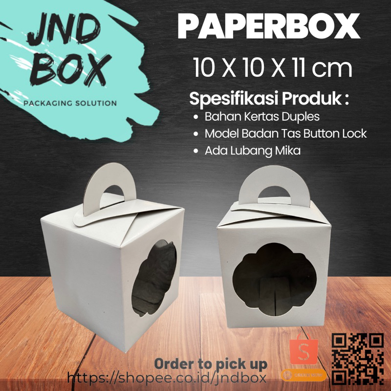 Jual Paperbox 10 x 10 x 11 cm Model Tas Button Lock Duplex Polosan (Min ...