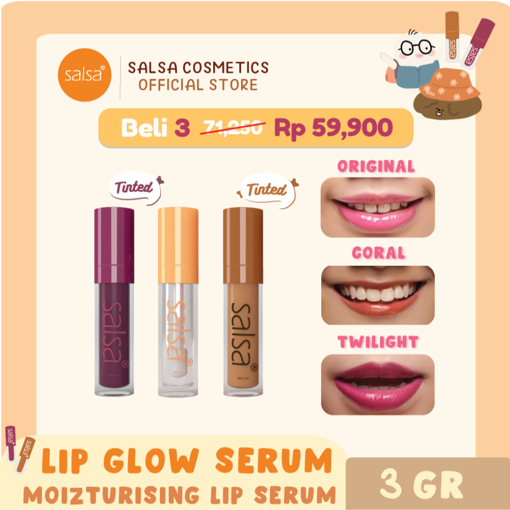 Jual SALSA Lip Glow Serum - Moisturizing Serum Bibir TINTED COLOUR ...