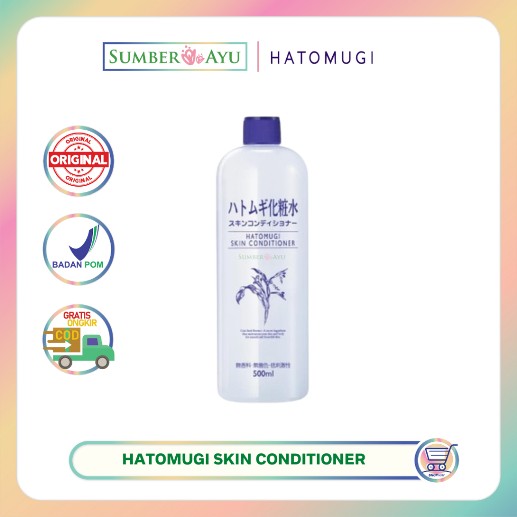 Jual [BPOM 100% ORIGINAL] HATOMUGI Skin Conditioner 100% ORIGINAL 500ml ...
