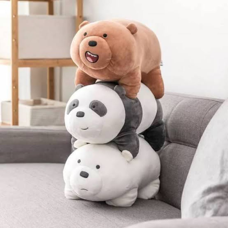Jual DENPASAR MINISO We Bare Bears-Lovely Sitting Plush Toy Boneka Ice ...