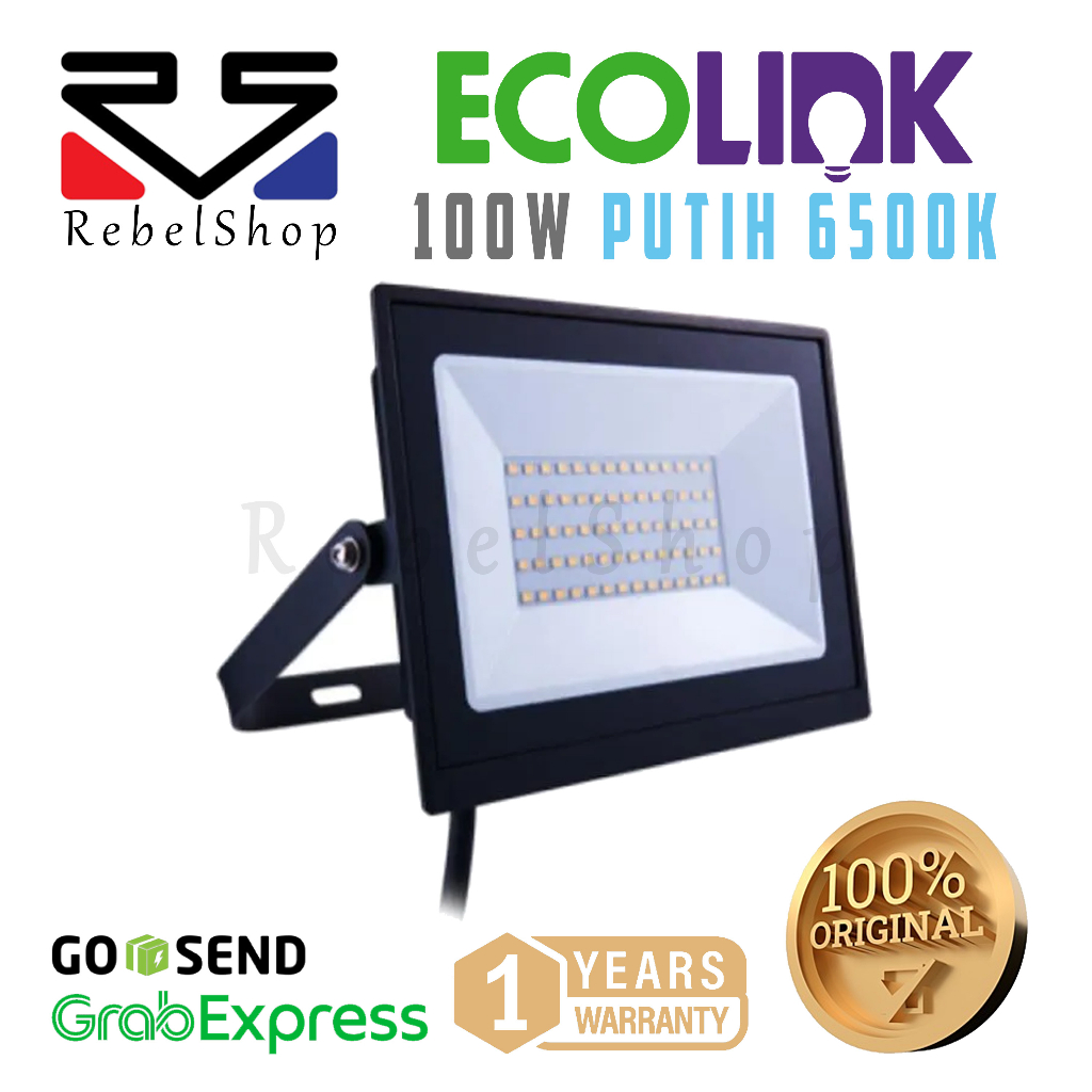 Jual Lampu Sorot Tembak Ecolink Flood Light 100 Watt Putih Floodlight 100W | Shopee Indonesia