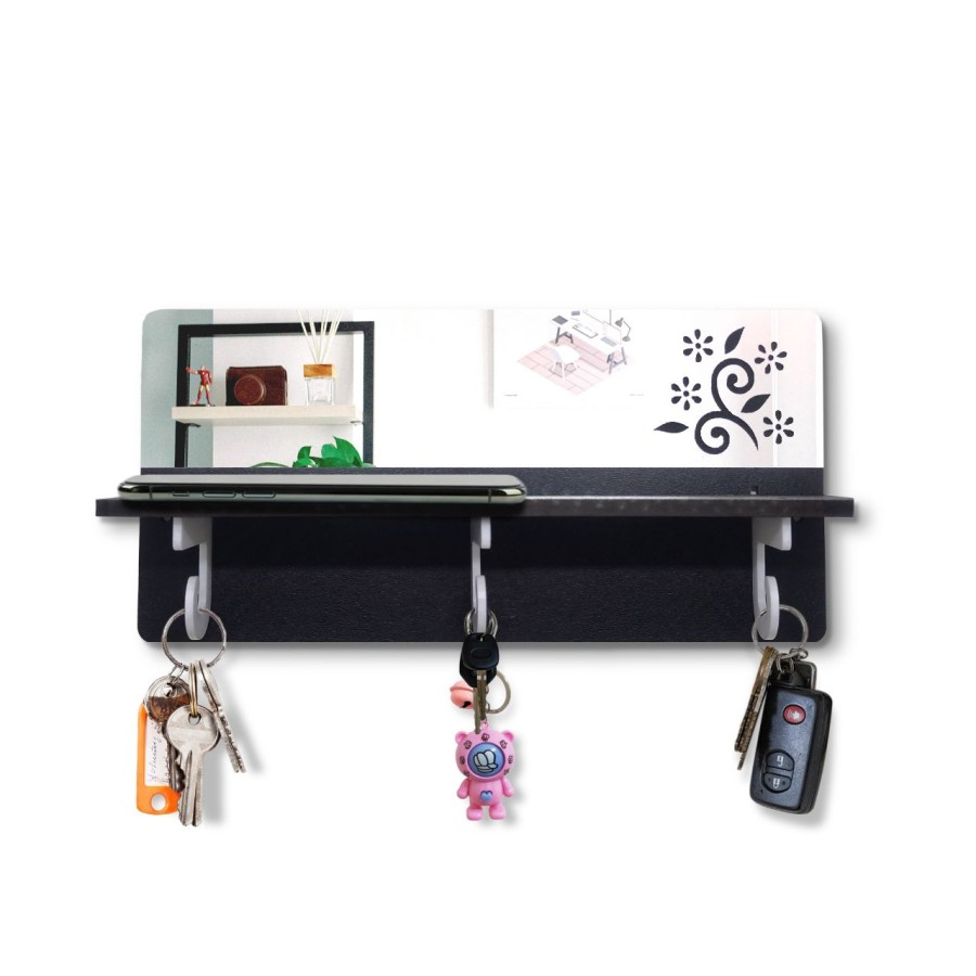 Jual rak gantungan kunci dengan cermin hiasan dinding | Shopee Indonesia