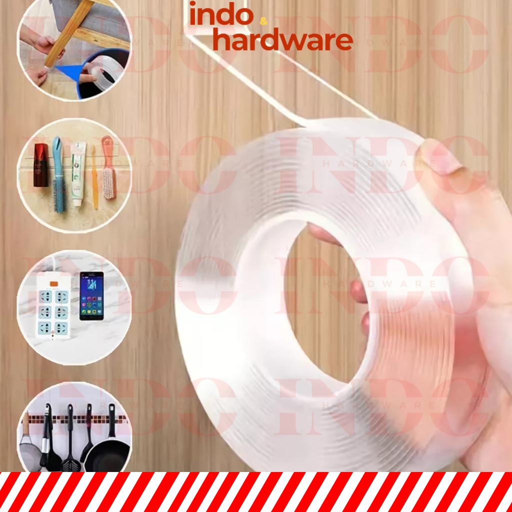 Jual Lem Double / Doble Tape Transparant Nano Tape Lakban Selotip ...