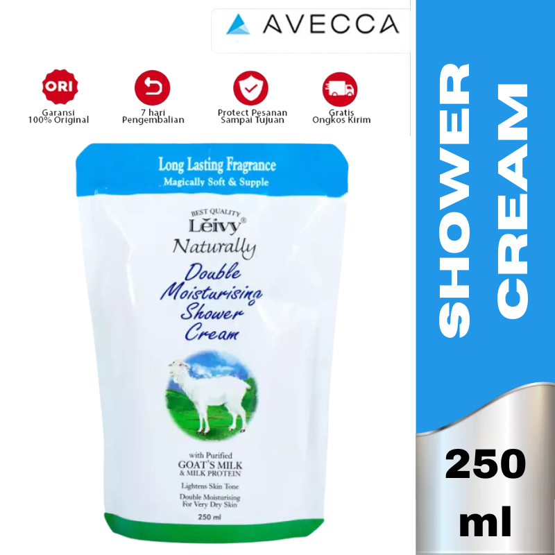 Jual Leivy Naturally Shower Cream Goat Milk 250ml Refill / Sabun Mandi ...