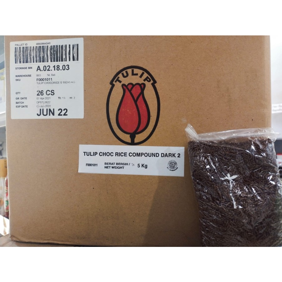 Jual Meses Tulip / Tulip Chocorice Dark 250 Gram - 1 Kg - 250 Gram ...