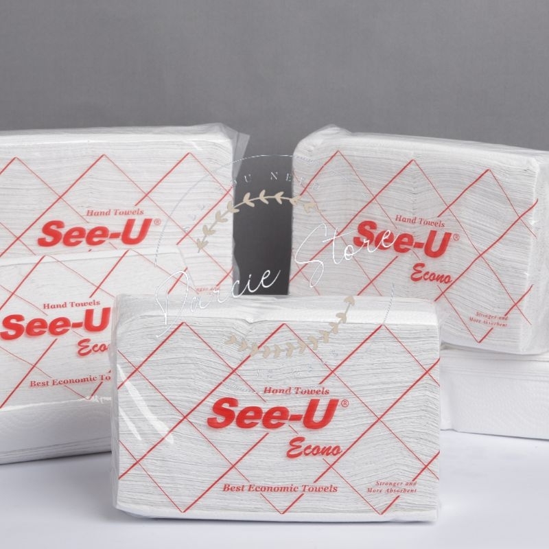Jual Tissue See U Hand Towel Multifold Econo Red 150 Sheets Murah ...