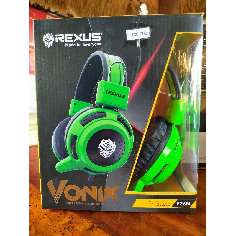 Jual REXUS VONIX F26M SINGLE JACK 3.5mm Headset Gaming - Hijau | Shopee ...