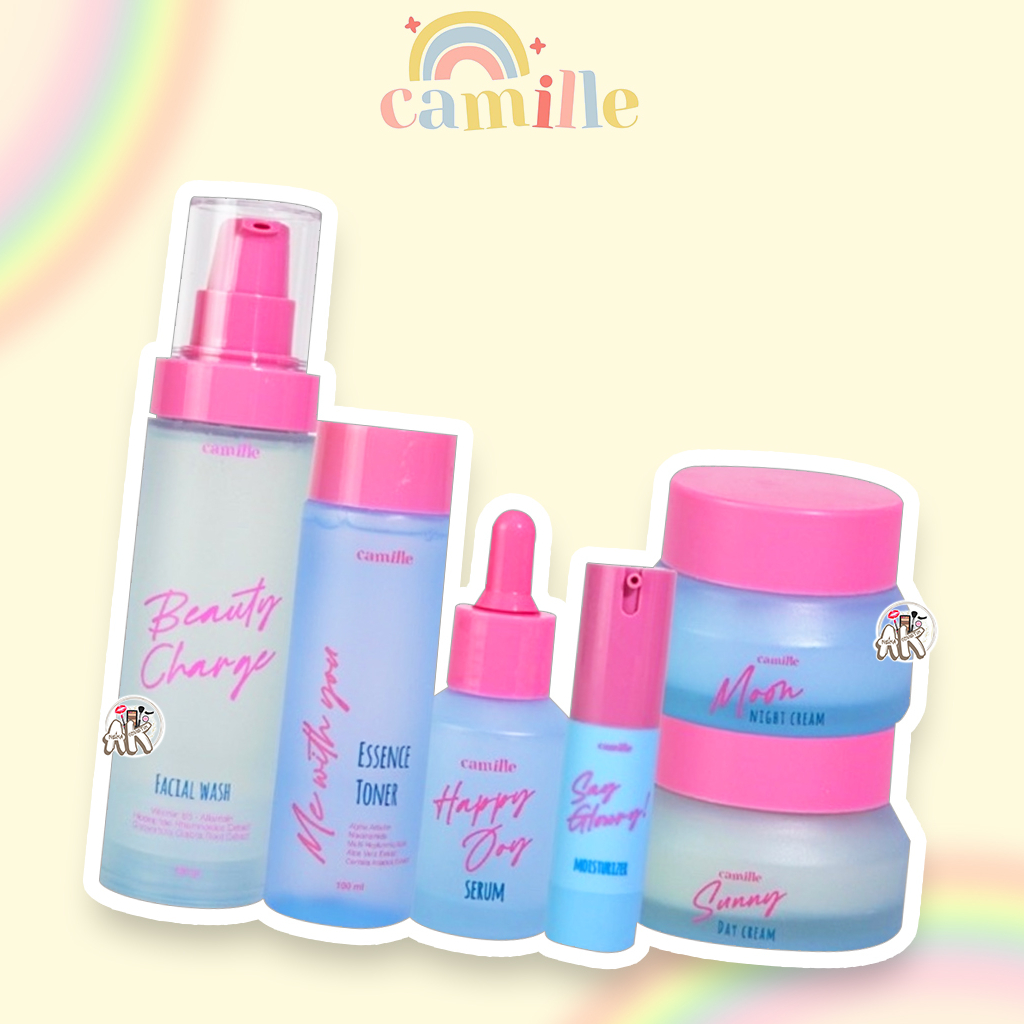 Jual CAMILLE BEAUTY SKINCARE SET ( FACIAL WASH / CREAM ( DAY & NIGHT ) / MOISTURIZER / ESSENCE ...