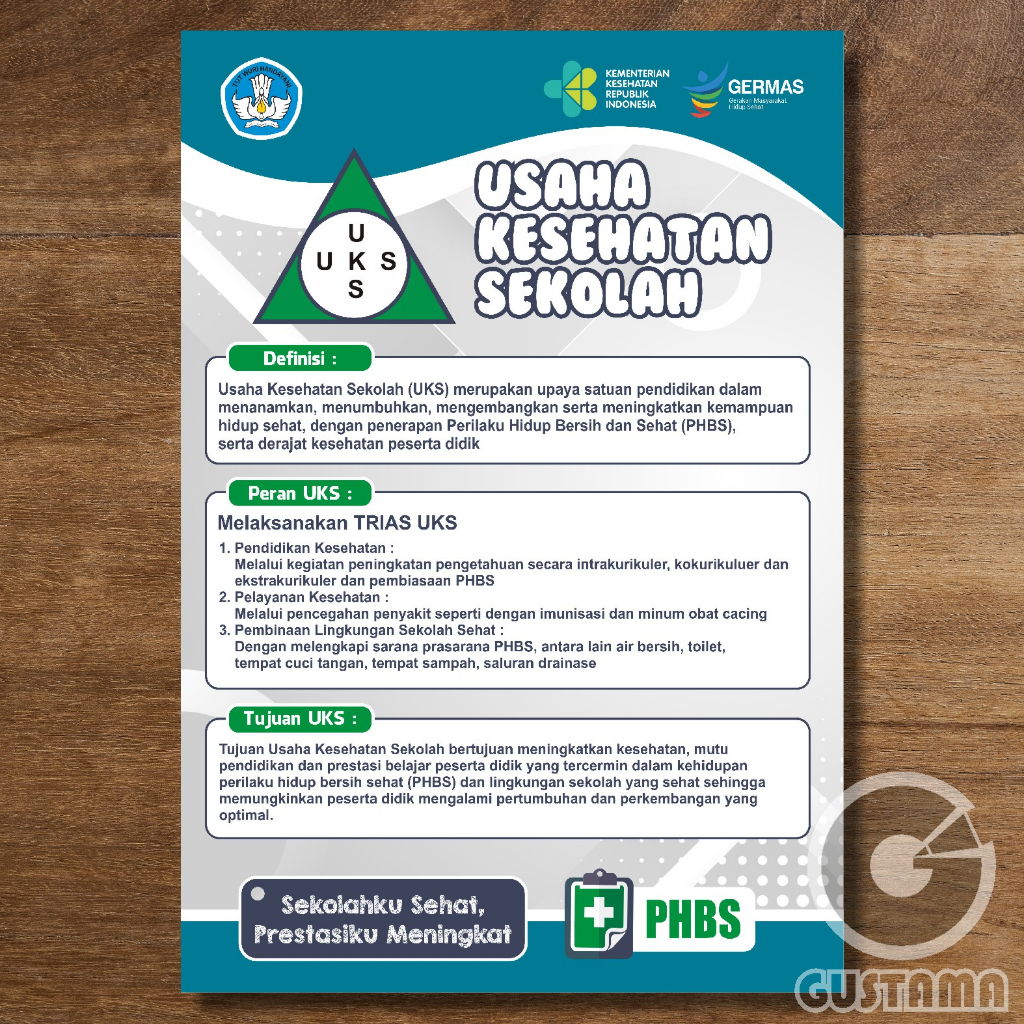 Jual Poster Usaha Kesehatan Sekolah, Poster UKS Laminasi A3 | Shopee ...