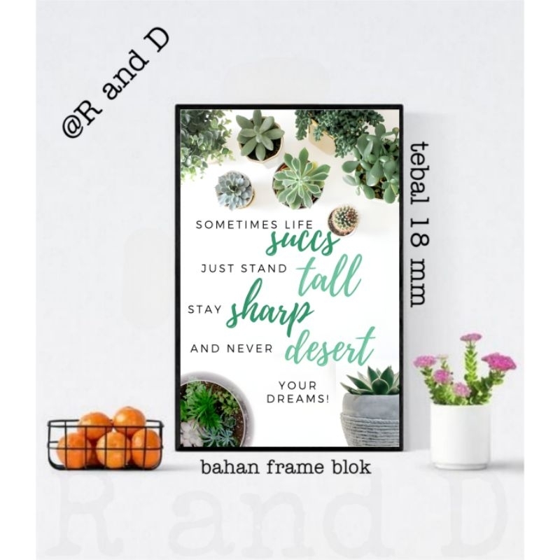 Jual Hiasan Dinding Gambar Kaktus Ukuran besar 47x31 Hiasan dinding ...