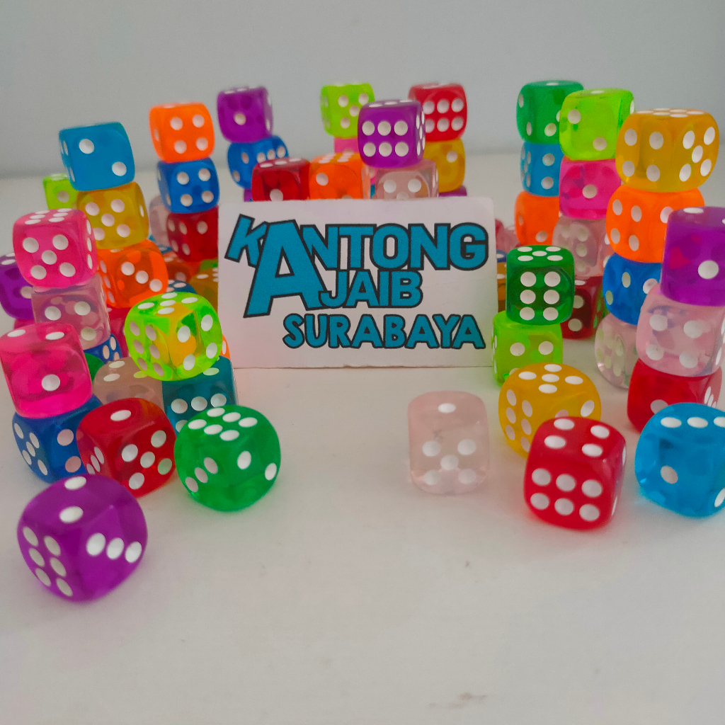 Jual Dadu Transparan Dice Board Game Dadu Mainan Permainan Monopoli ...