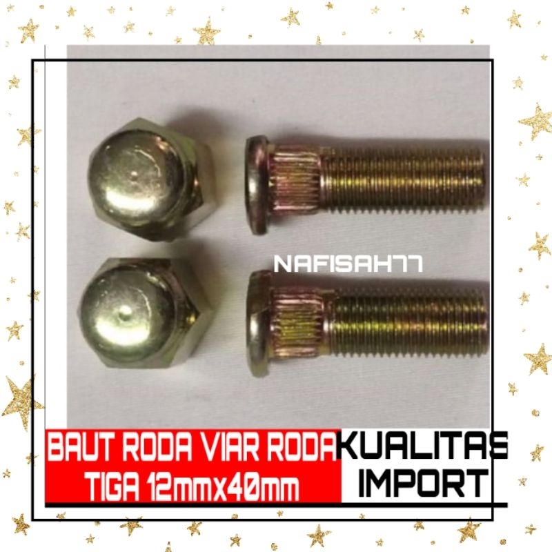 Jual TERMURAH(KUALITAS IMPORT)BAUT RODA VIAR BAUT RODA KAISAR 12mmx40mm ...