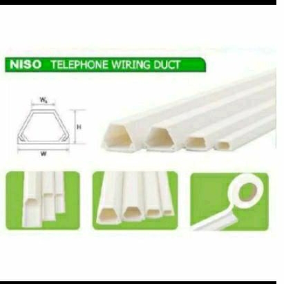 Jual Kabel Duct Niso tc-4 TC4 panjang 1 meter + double tape cable dak pelindung kabel putih ...